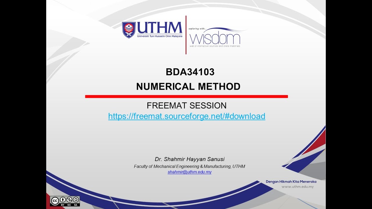 BDA34103 NUMERICAL METHOD - FREEMAT SESSION - YouTube