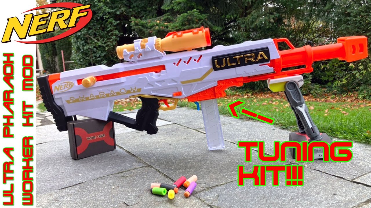 Kranke Nerf Sniper mit Worker Kurzdart Kit | Ultra Pharaoh Mod Guide ...