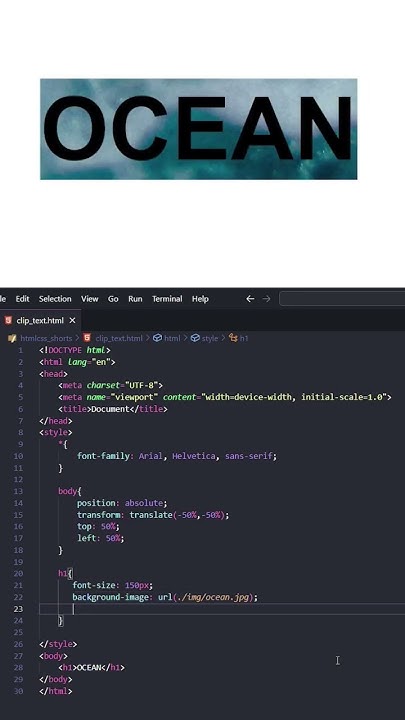 Clip Text Using Html Css Shorts Htmlcss Coding Programming Htmlcsstutorial Youtube