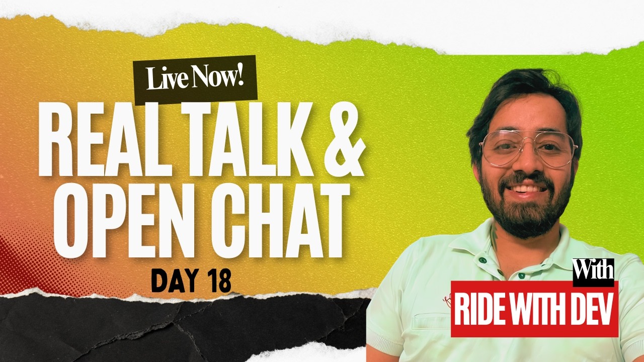 🔴 LIVE Now | Let’s Talk | Real Talk & Open Chat - Day 18 - YouTube