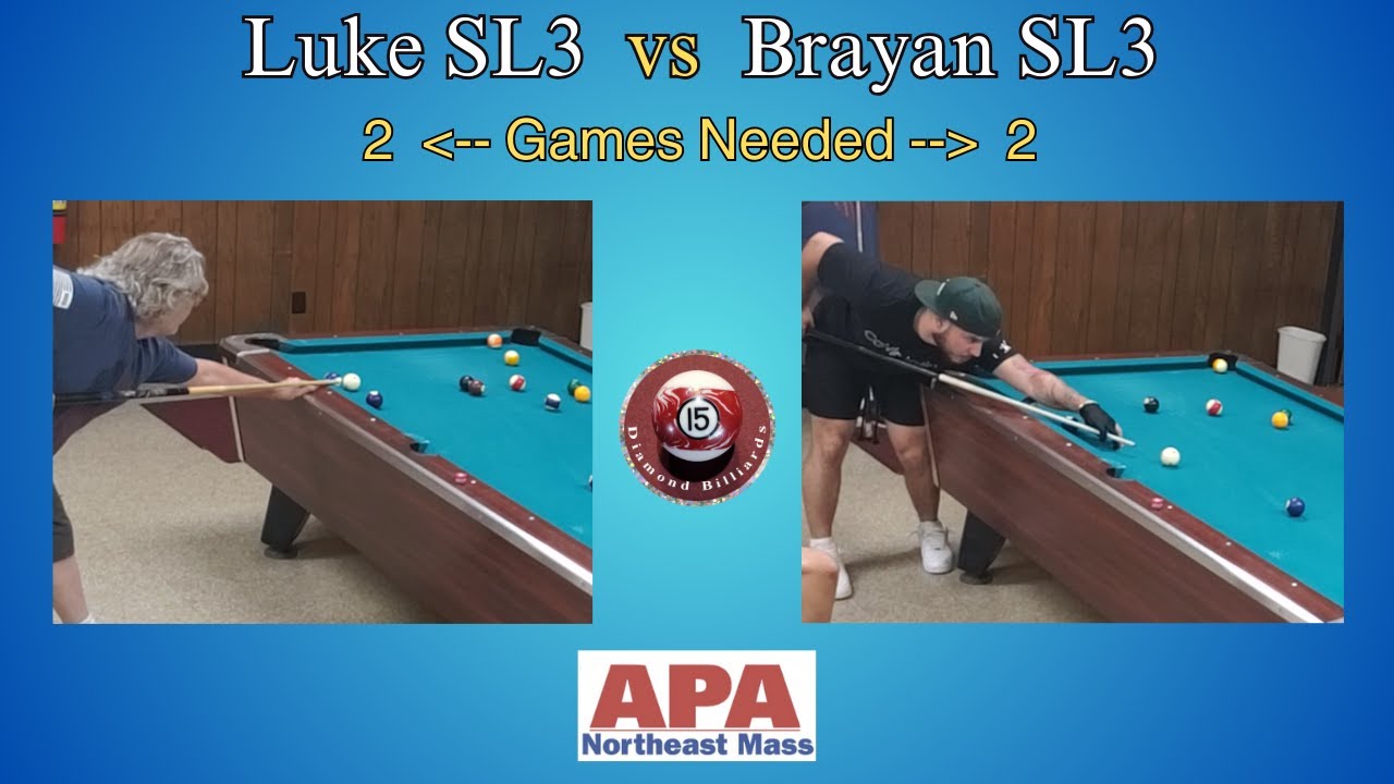 Live APA Match 6/17, 2024 Luke Michaud SL3 vs Brayan Herrera SL3 (Race ...