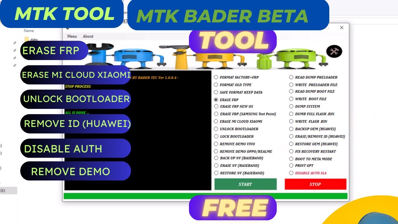 MTK Tool - MTK BADER BETA V1 0 0 4 - format - frp - remove account ...