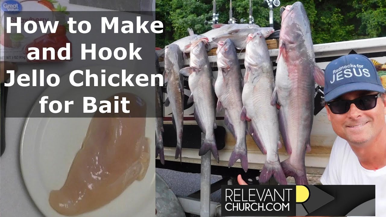 Catfish 101- How to Make and Hook Jello Chicken for Bait - YouTube