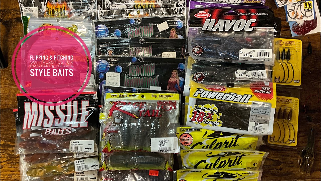Flipping & Pitching Soft Plastics for Bass Part 5 - Beaver Style Baits ...