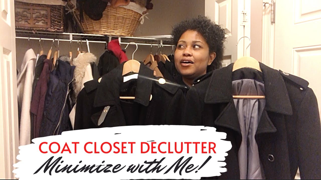 Coat Closet Declutter - Minimize with Me! - YouTube