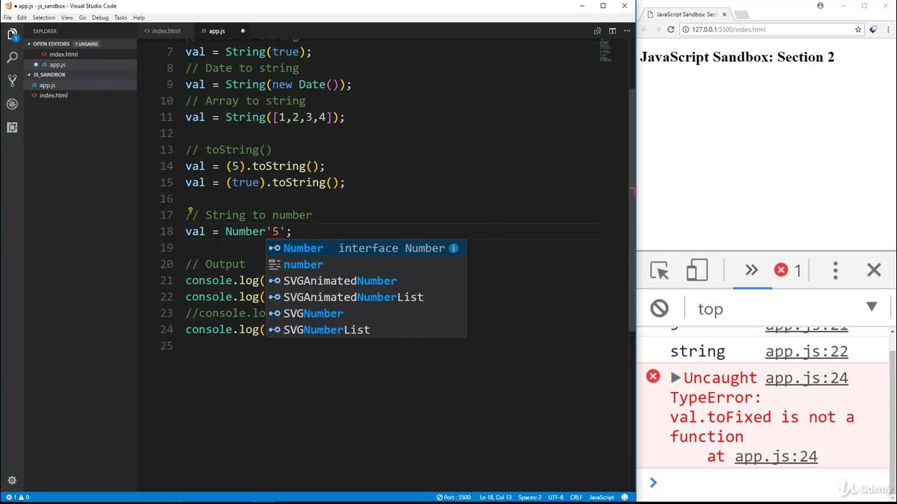 Modern JavaScript - From the Beginning 008 Type Conversion - YouTube