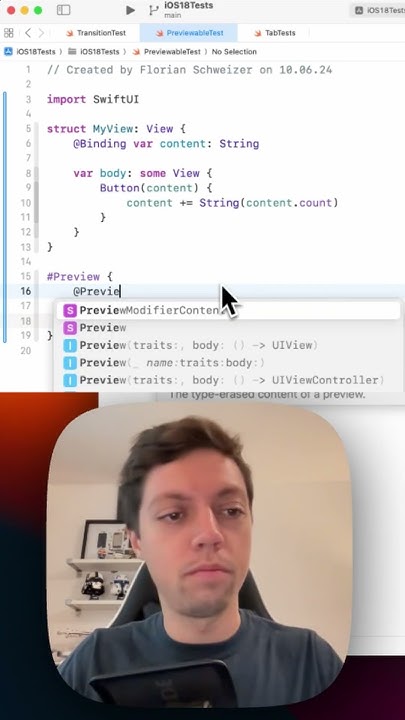 Previewable State in Xcode 16 #swiftlang #swiftui #xcode - YouTube