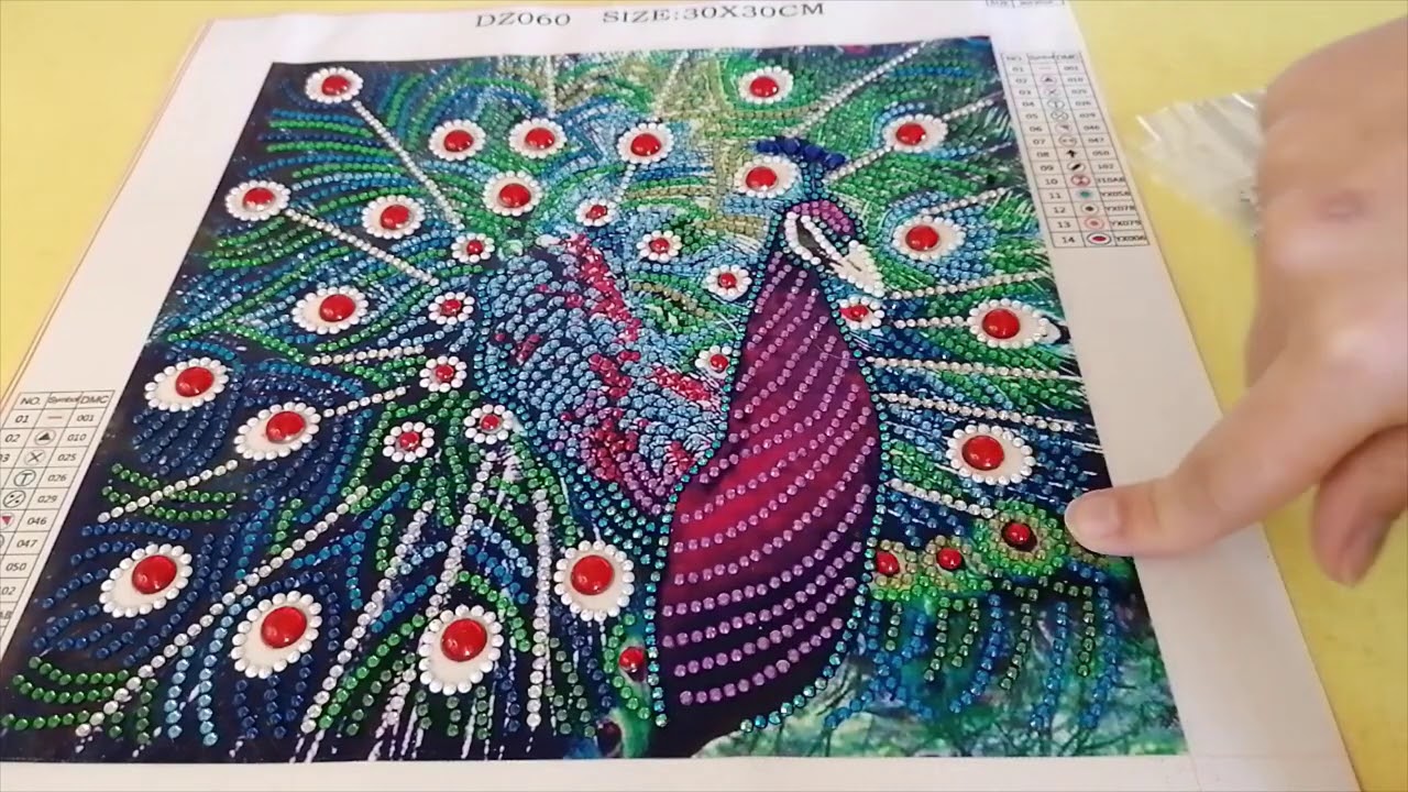 DP - Avis & Réalisation - Paon bleu violet - Diamond Painting - Qluo ...