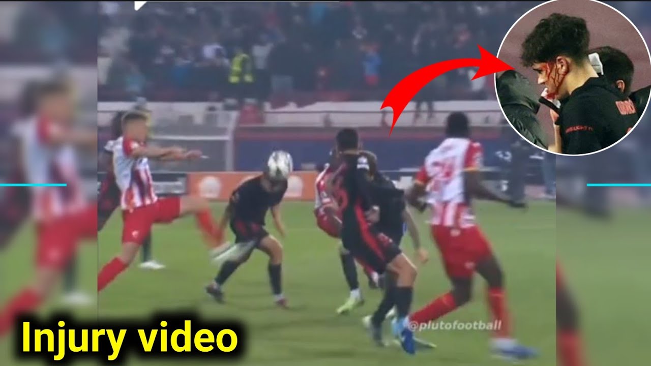 Pau Cubarsí Injury Video | Pau Cubarsí Injury| Barcelona vs Crvena ...