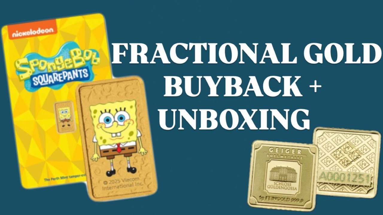 SpongeBob 1g Gold Bar + Buyback Fractional Gold - YouTube