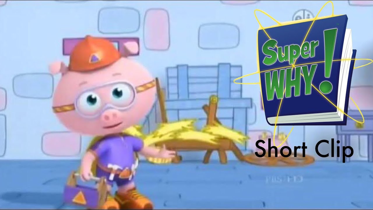 Super Why Short Clip in 4K Alpha Pig Fixes the Spinning Wheel - YouTube