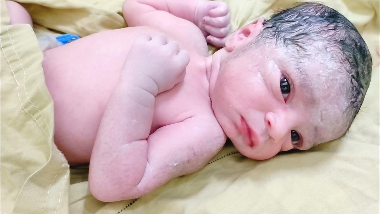 2.800 kg newborn baby boy with cute expressions soon after birth #37 weeks gestation ...