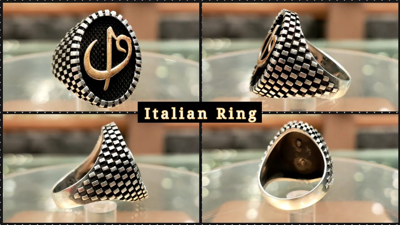 Beautiful Italian Ring Design For Men's || Stone Collection || Fine Art ...