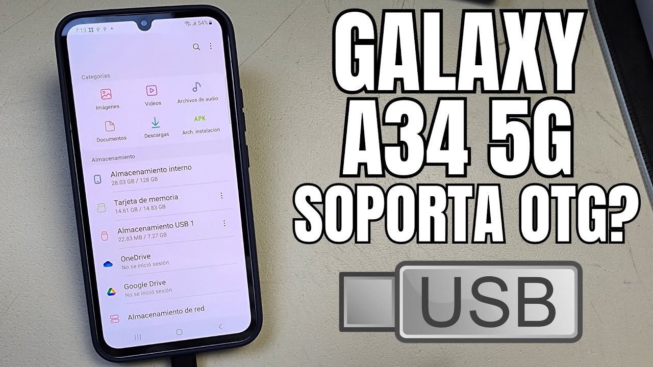 SAMSUNG GALAXY A34 5G ¿SOPORTA CABLE O ADAPTADOR OTG? - YouTube