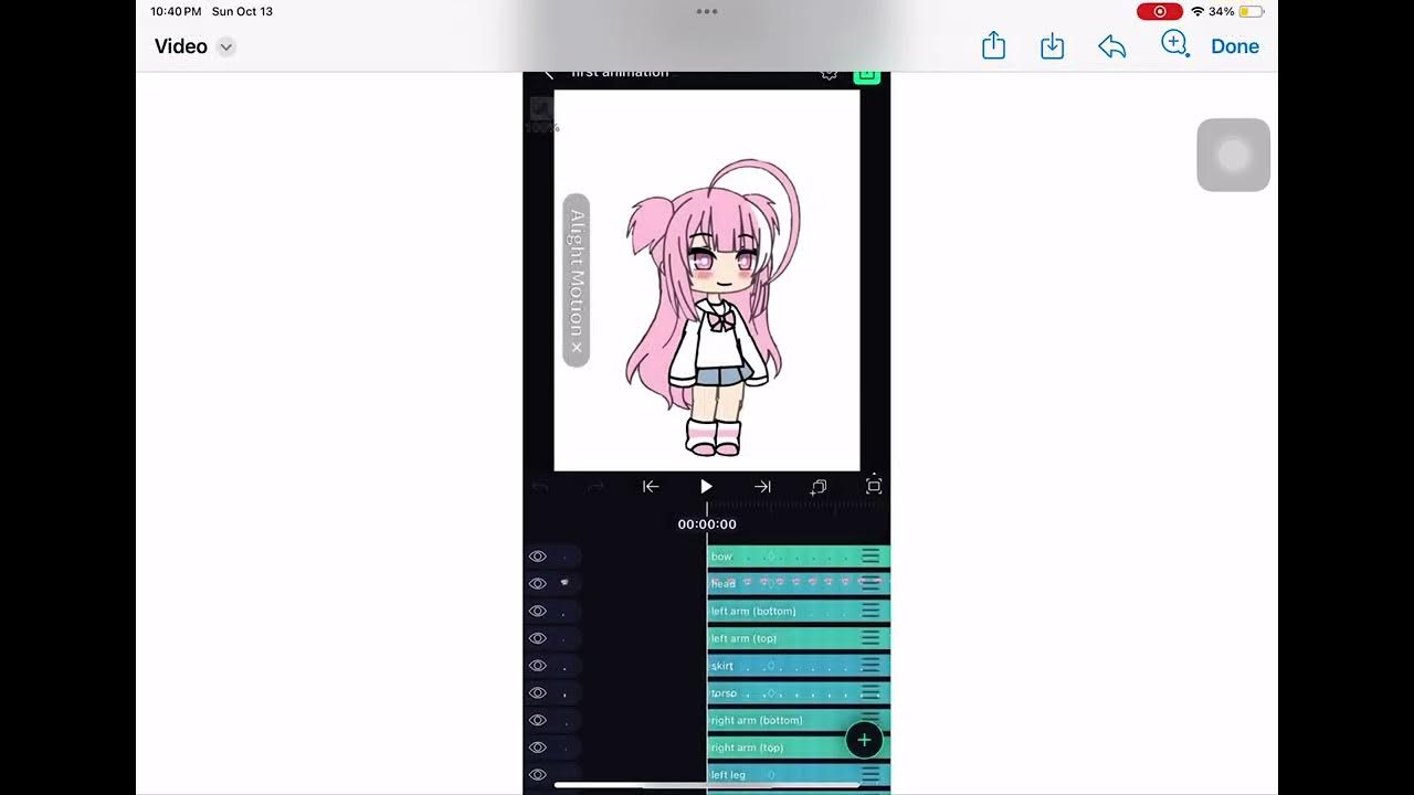 my first time animating in alight motion! ★ - YouTube