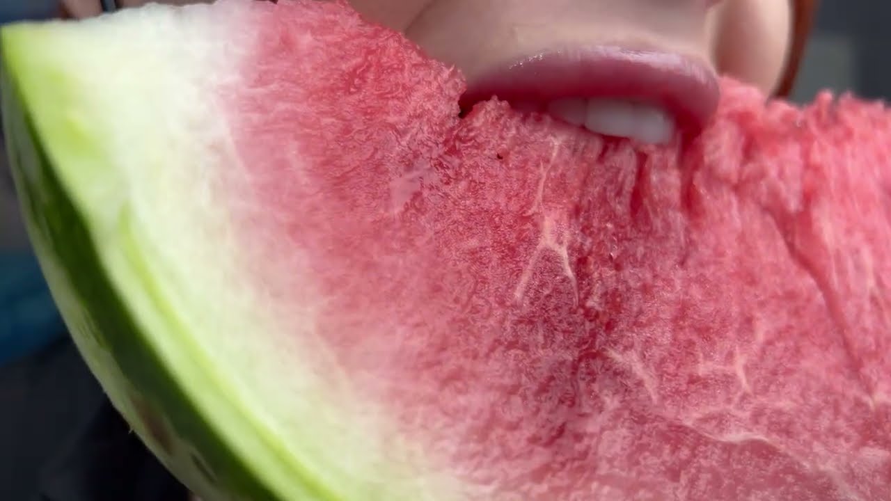 ASMR Watermelon Eating - YouTube