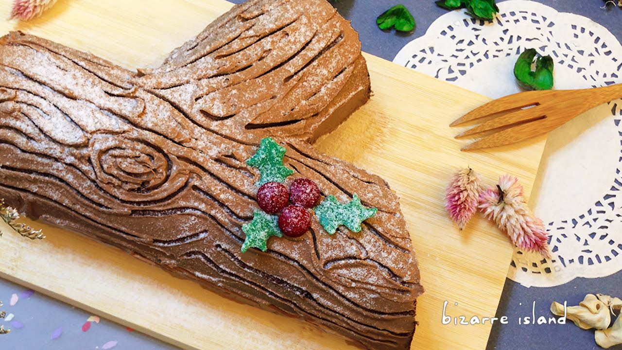 Christmas Yule Log Mousse Cake | d for delicious - YouTube