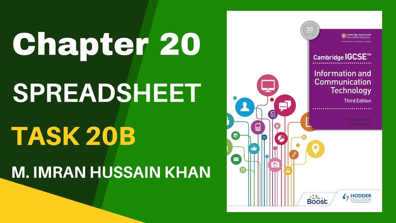 Task 20b O Level Igcse Code 0417 Hodder Book 3rd Edition Spreadsheets Youtube 7636