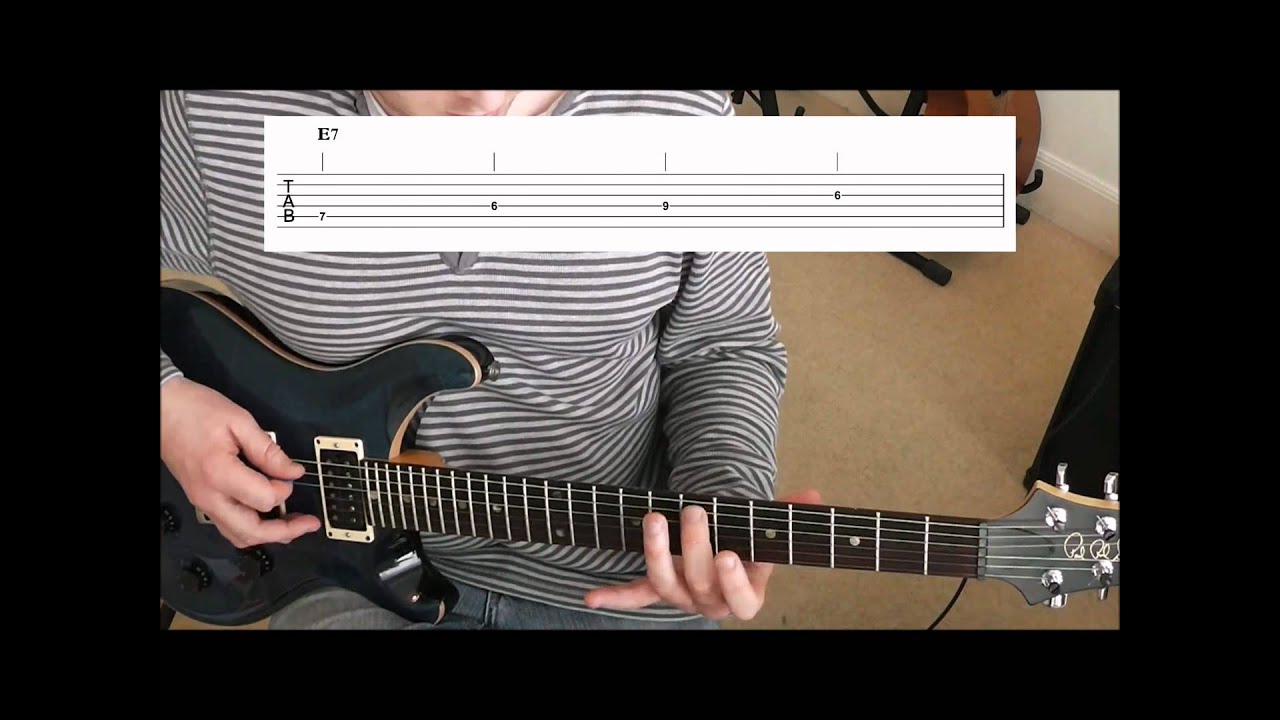 Simple 12 Bar Blues Riff On Guitar - YouTube