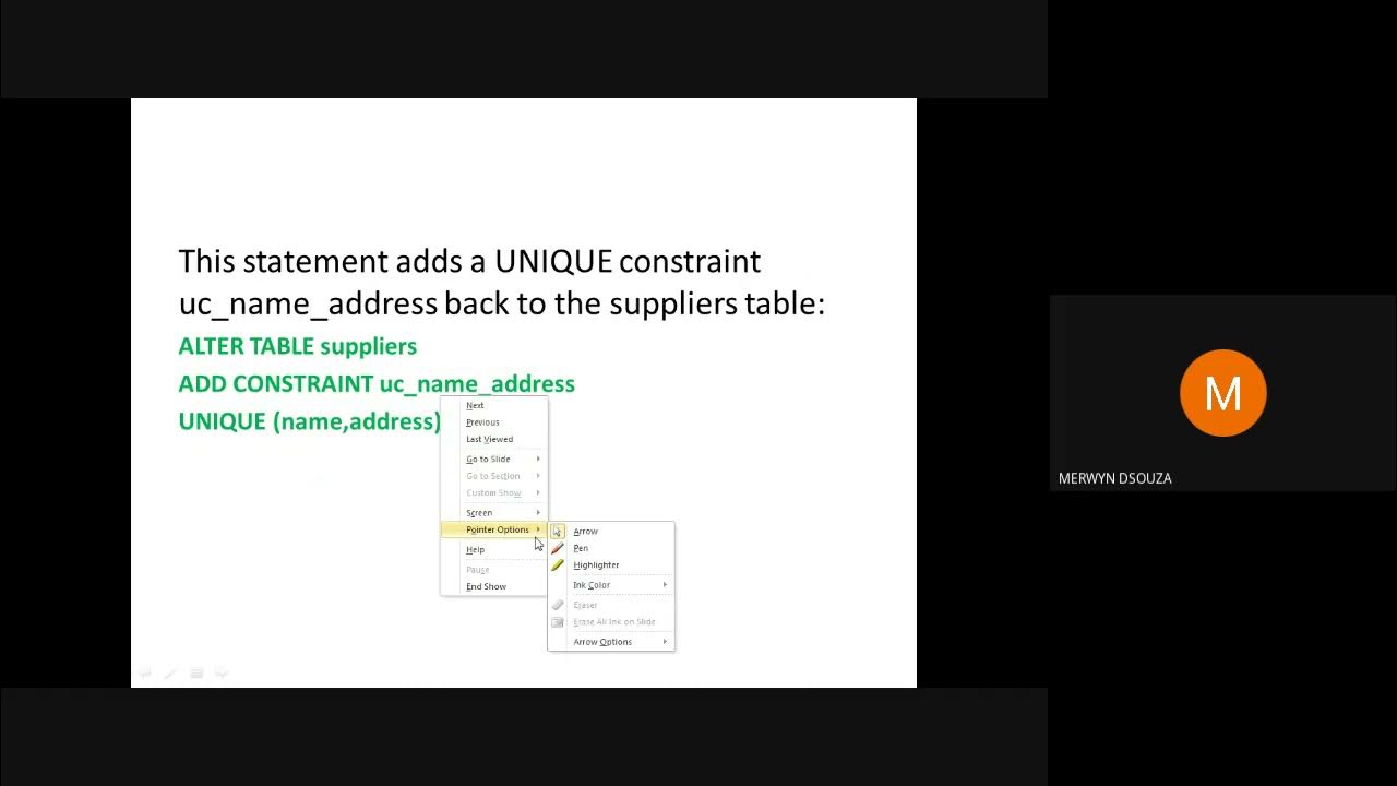 MySQL Unique & Check Constraint - YouTube