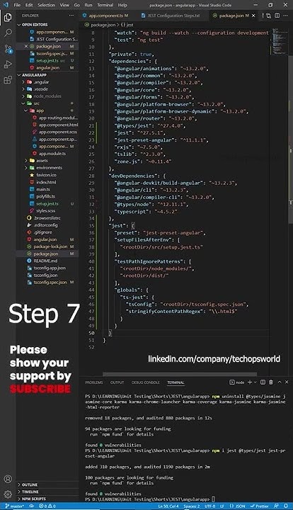 Shorts Setup Jest In Angular Write Unit Test Cases Code Coverage Report Techopsworld