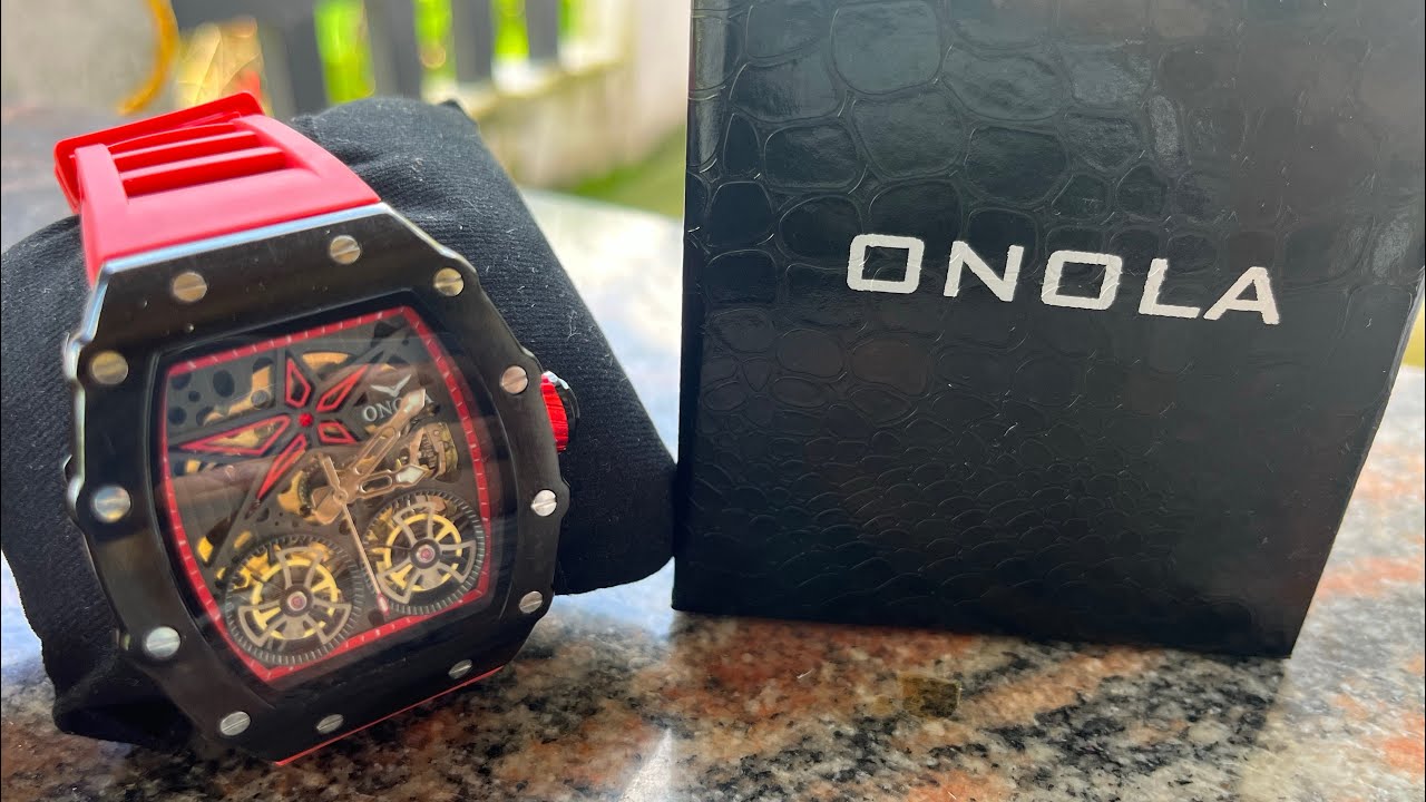 UNBOXING ONALA DOUBLE TOURBILLON AUTOMATIC SKELETON WATCH/in Malayalam ...