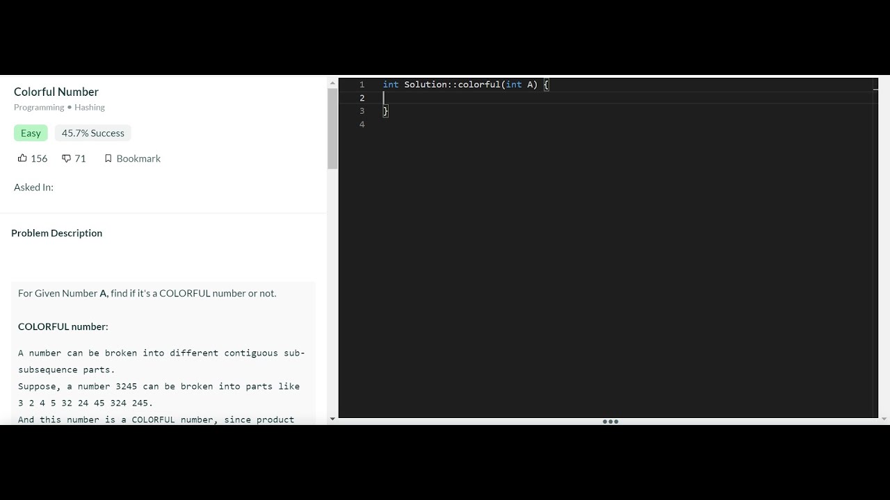 Colorful Numbers L 10 Hashing Interviewbit Youtube