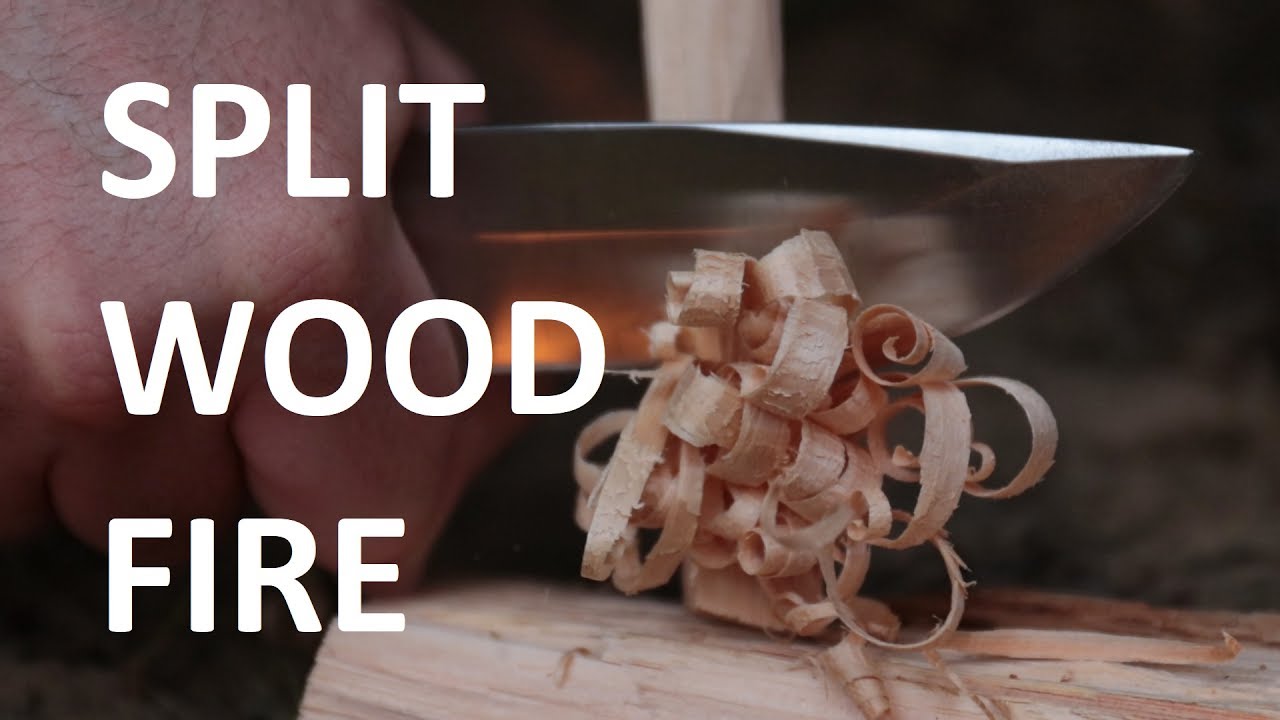 Single Log Split Wood Fire Camping Hack - YouTube