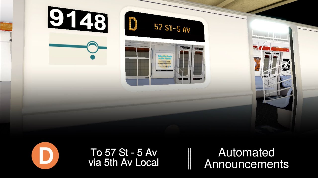 PTA Subway | D Train to 57 St Announcements - From Intervale Sq - YouTube