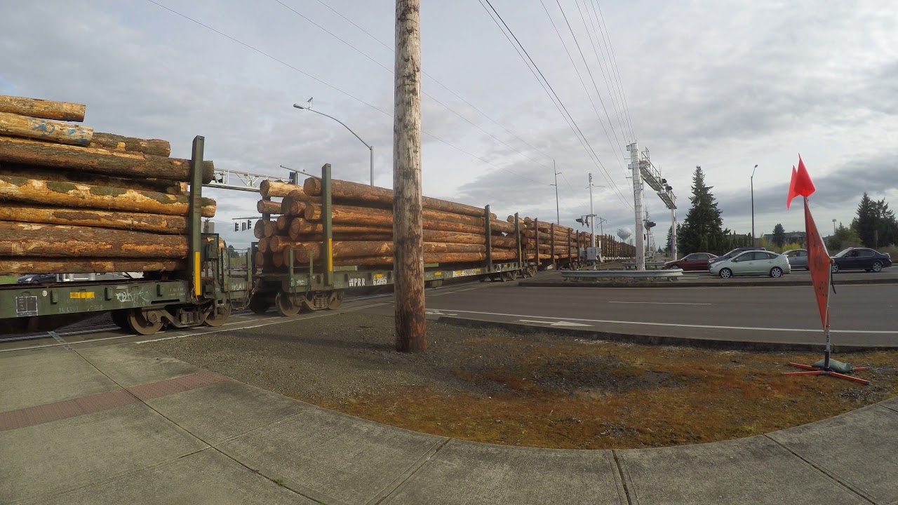 northbound log train, part 2, 4k - YouTube