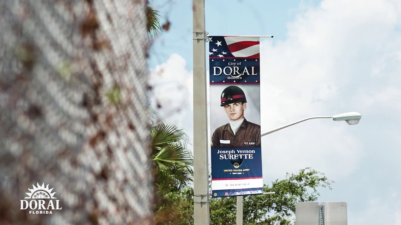 Inside Doral - Military Tribute Banners Are Up! - YouTube
