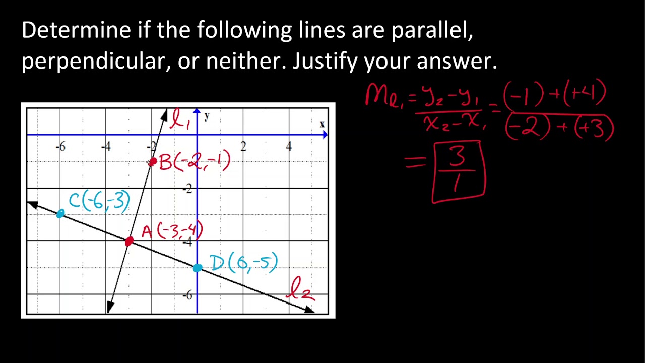 Math 10C: Slopes of Parallel and Perpendicular Lines 2 - YouTube