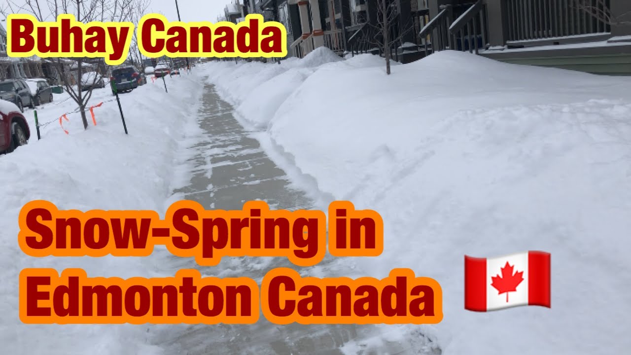 Snow-Spring in Edmonton Canada 2020 // Buhay Canada - YouTube