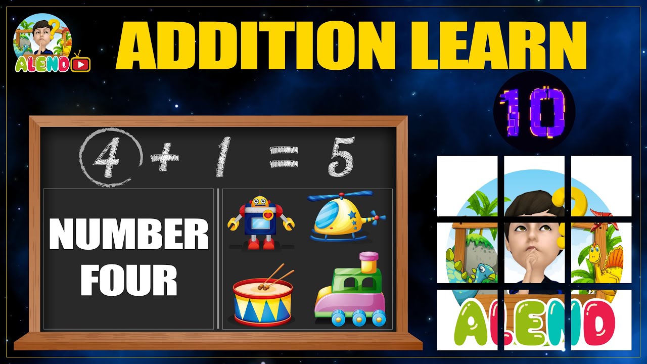 Math Kids (Number Four 4) learn Addition for Kids - YouTube