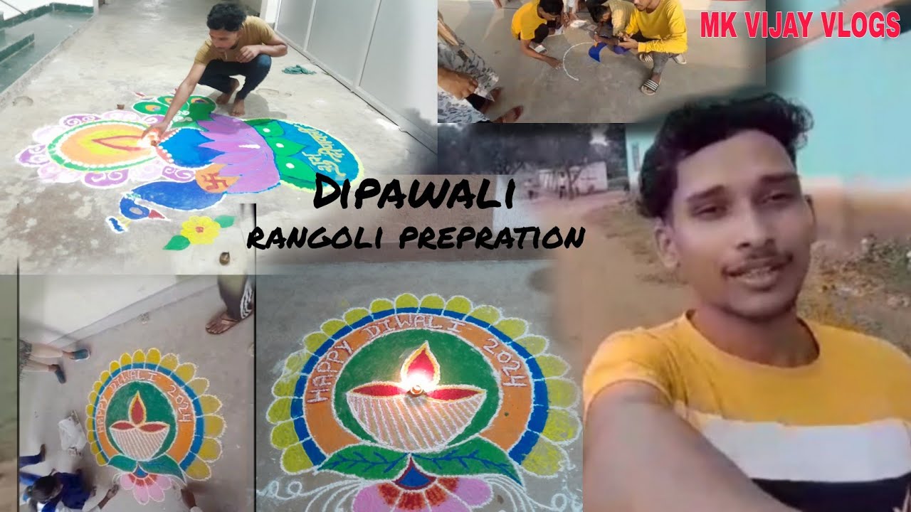 Rangoli prepration diwali 🪔🎇 #short #rangoli #video MK VIJAY VLOGS # ...