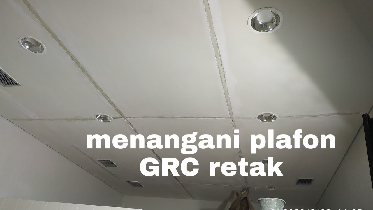 menangani plafon GRC retak - YouTube