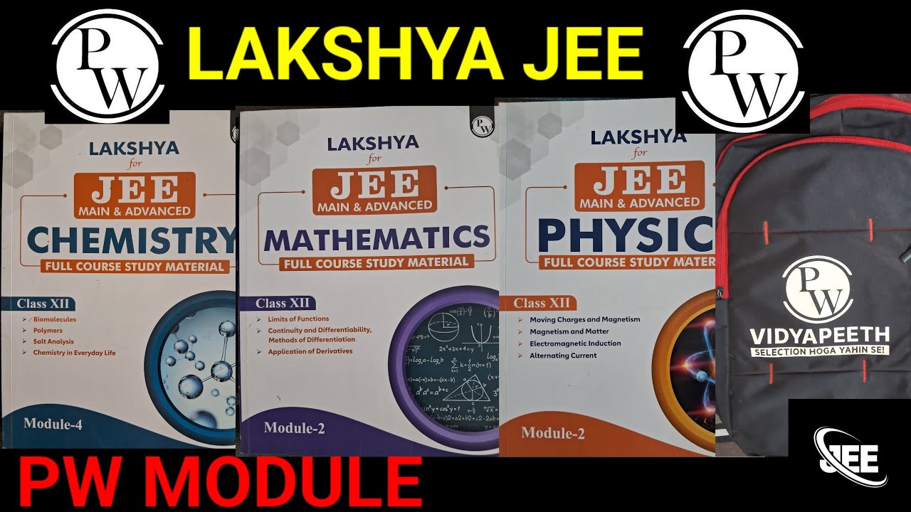 PW Lakshya Jee module - YouTube