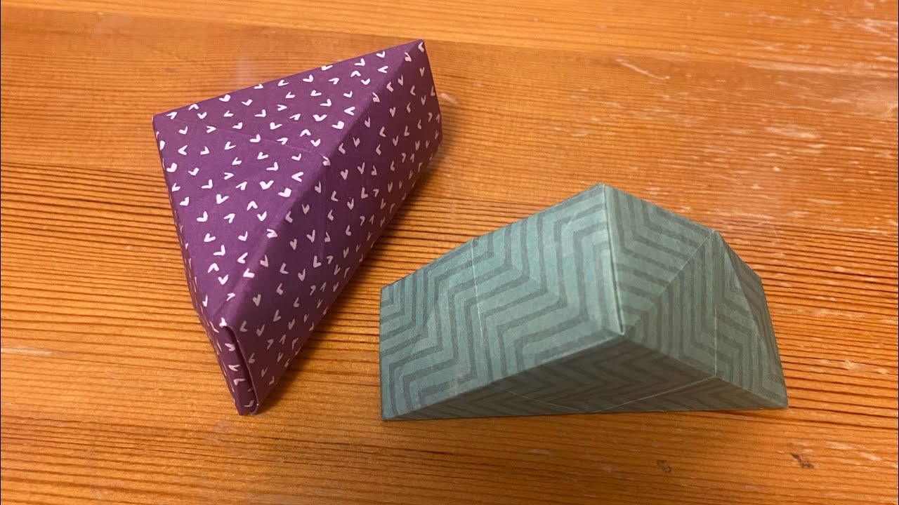 Origami: How to make Triangular Prism/Organizer/ Container - YouTube