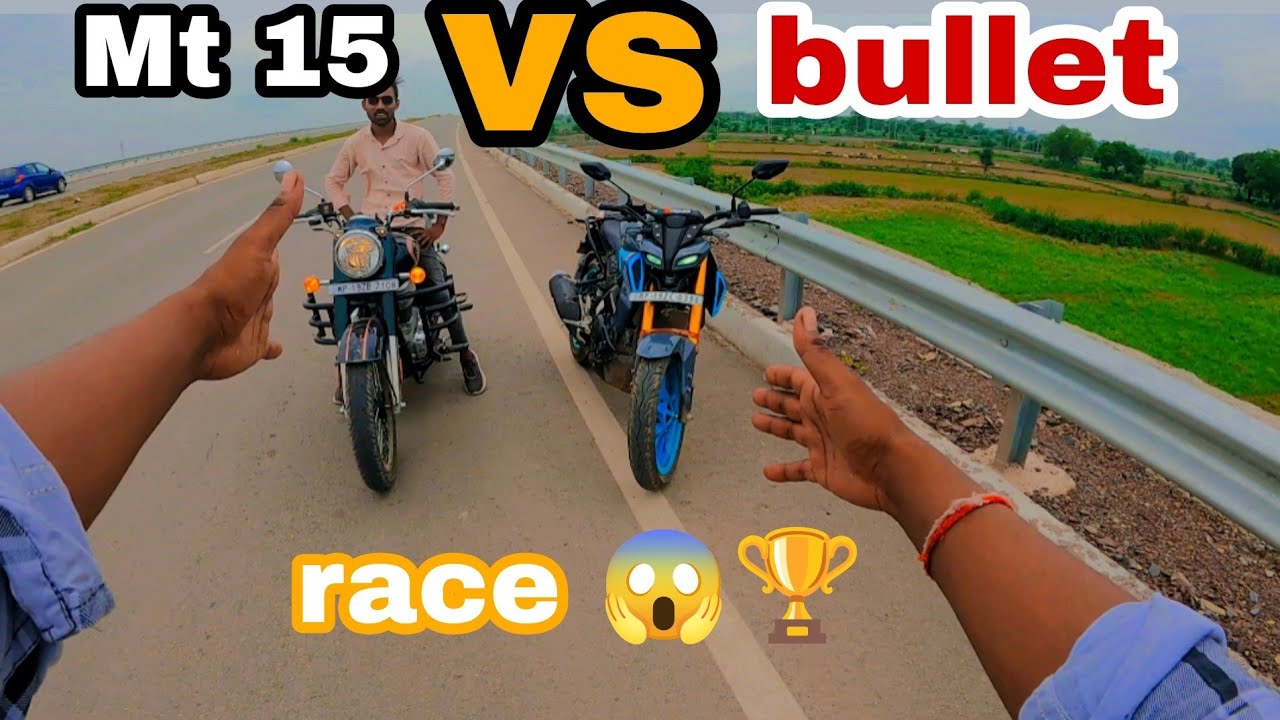 Bike Race 😱🏆 || MT 15 vs classic bullet 🚅 || bike racing accident 😭 ...