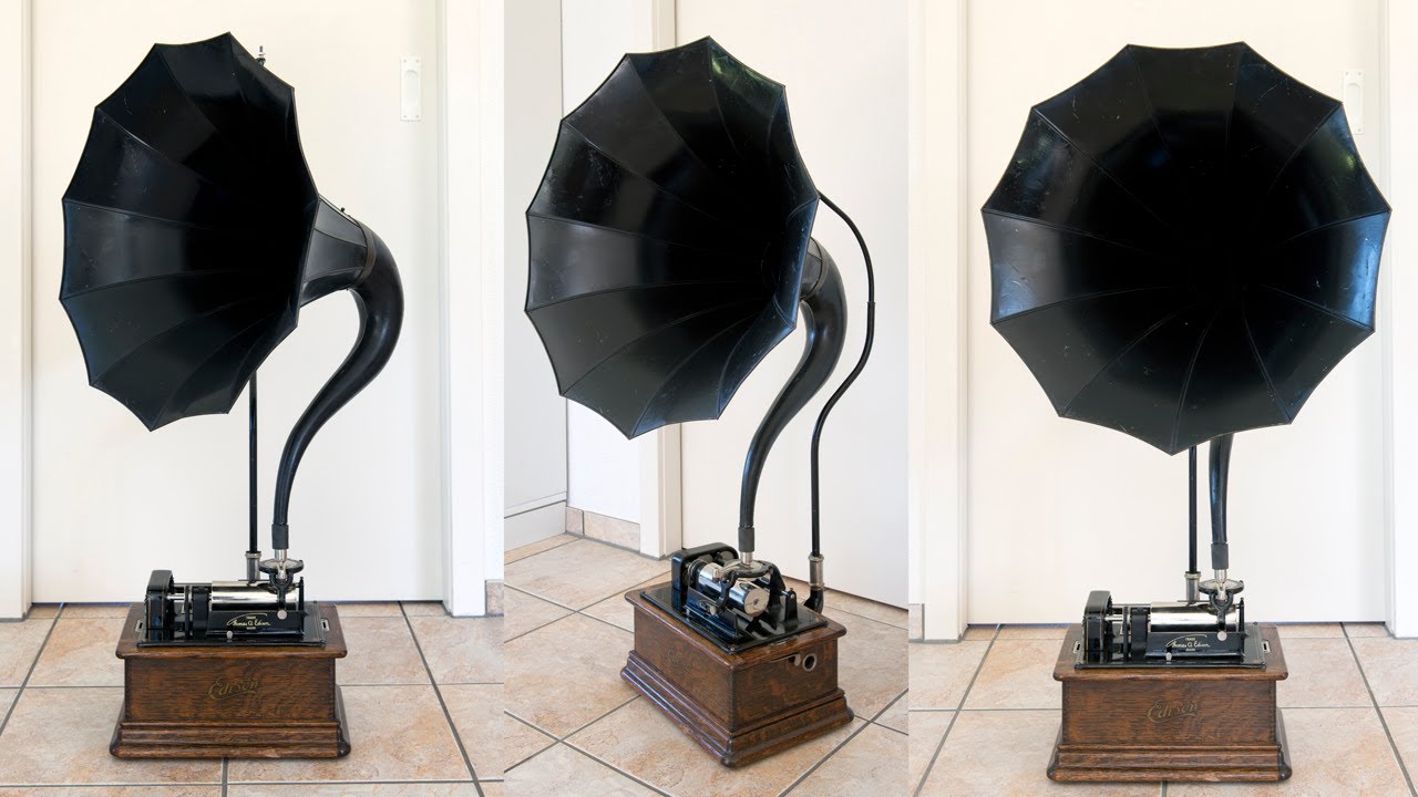 Edison Phonograph Standard Model E - YouTube