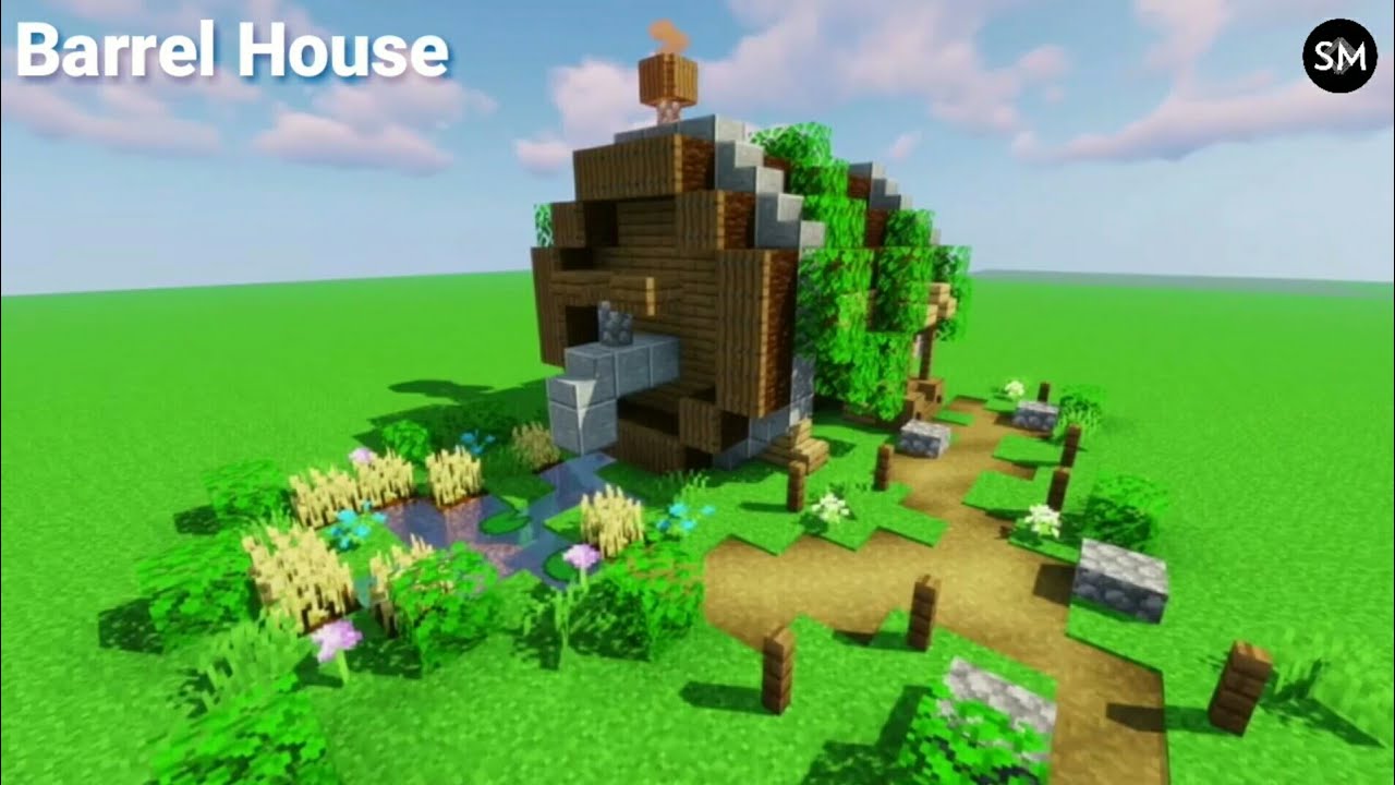 How to make a Barrel House in Minecraft | Minecraft Tutorial - YouTube