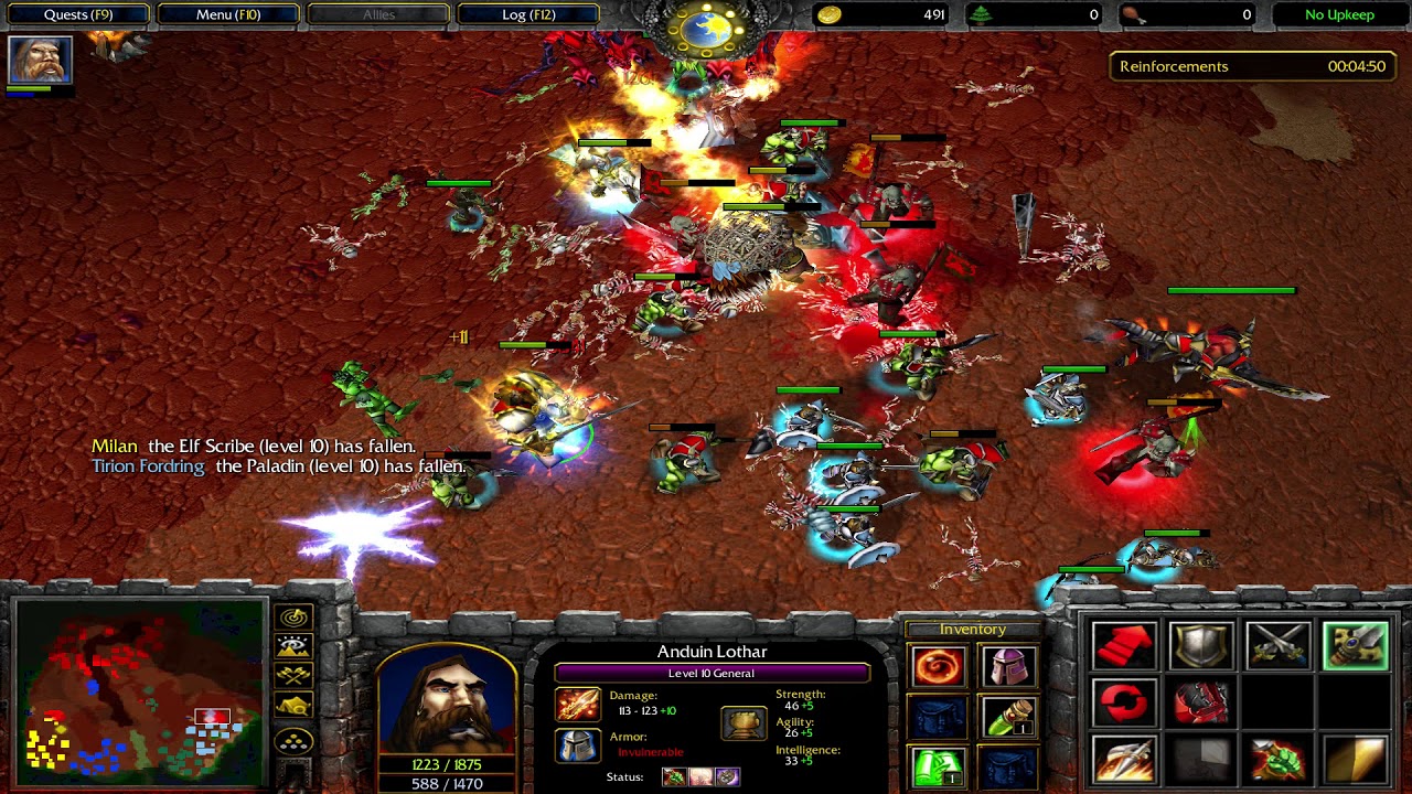 Warcraft 3 - Assault on Blackrock Spire - Anduin Lothar vs Ogrim ...
