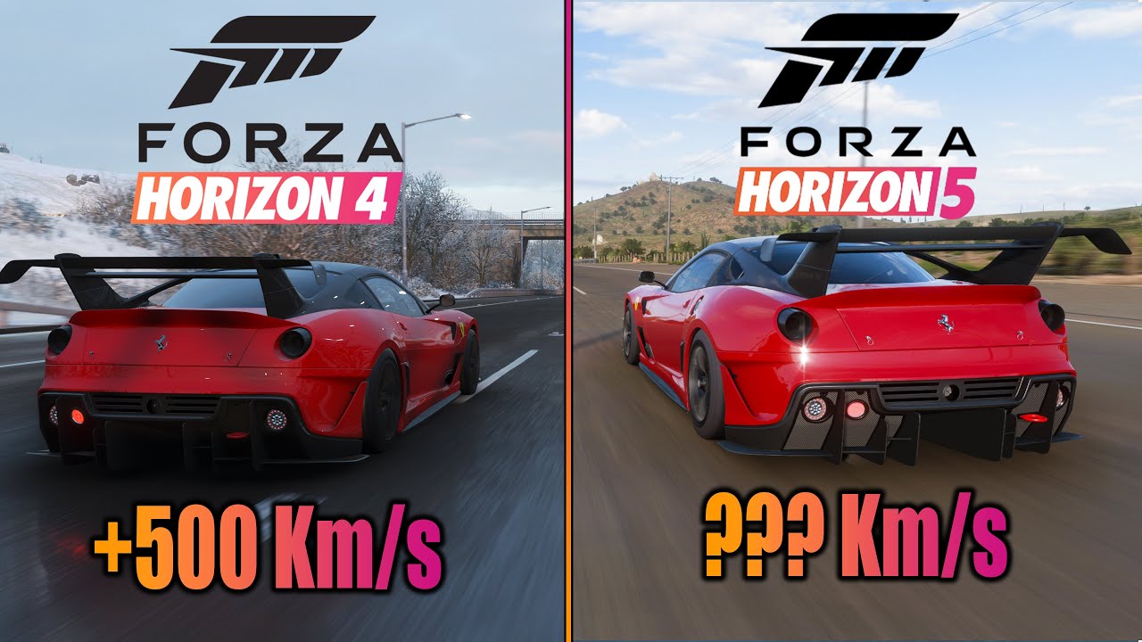 Ferrari 599XX Evolution Comparison Forza Horizon 4 VS Forza Horizon 5 ...