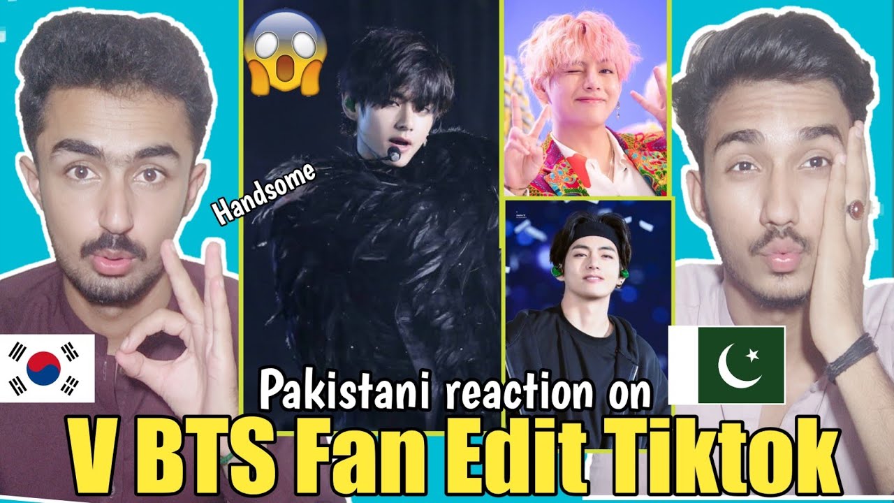 PAKISTANI REACTION ON V BTS TIKTOK WHO IS CUTE & HITS HARD| BTS V ...
