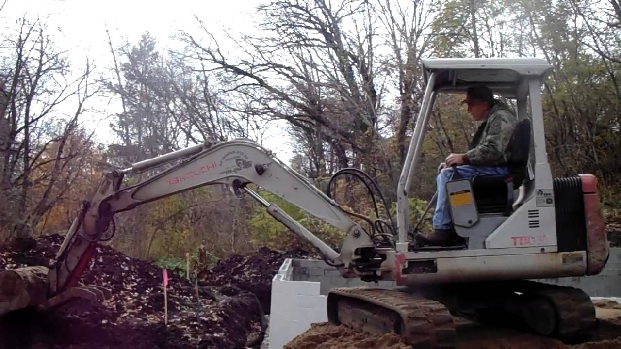Novice mini-excavator operator - YouTube