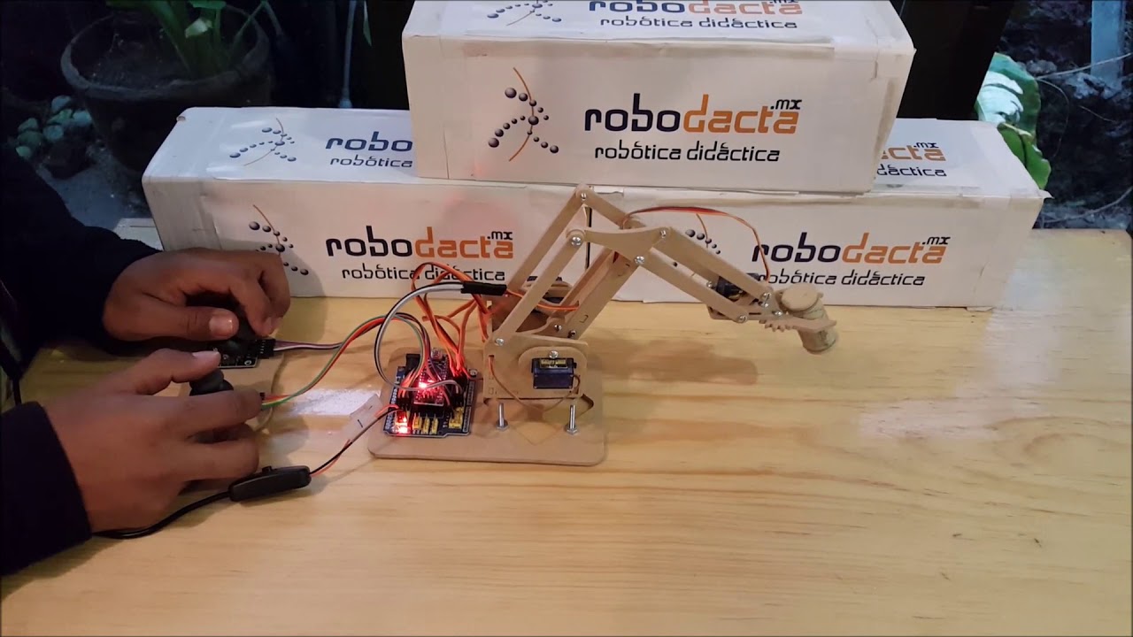 KIT MINI BRAZO ROBÓTICO CON JOYSTICKS - YouTube