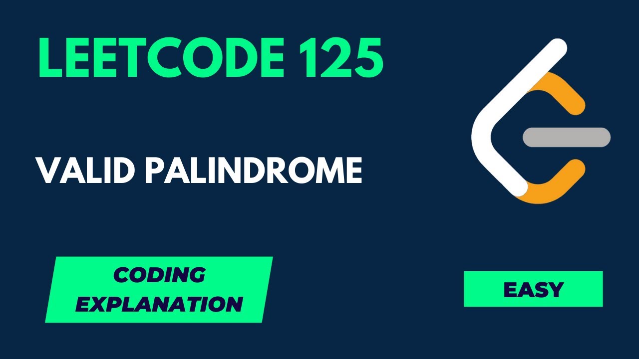 Valid Palindrome Leetcode Easy Concise Solution Python Youtube 0895