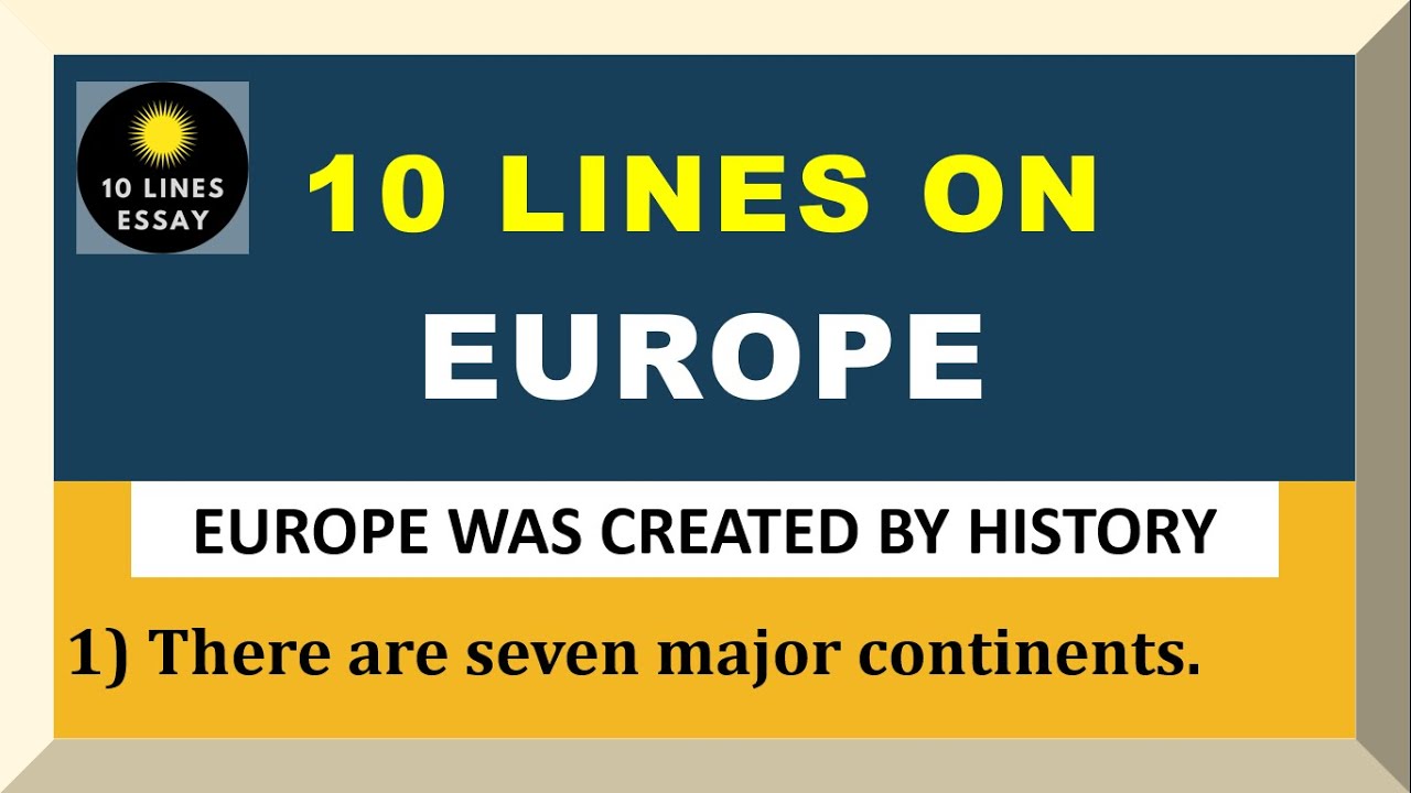 10 Lines on Europe in English | Few Lines on Europe - YouTube