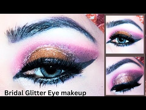 Bridal Glitter Eye makeup Tutorial | How to: STEP-BY-STEP Indian/Asian BRIDAL EYE MAKEUP ...