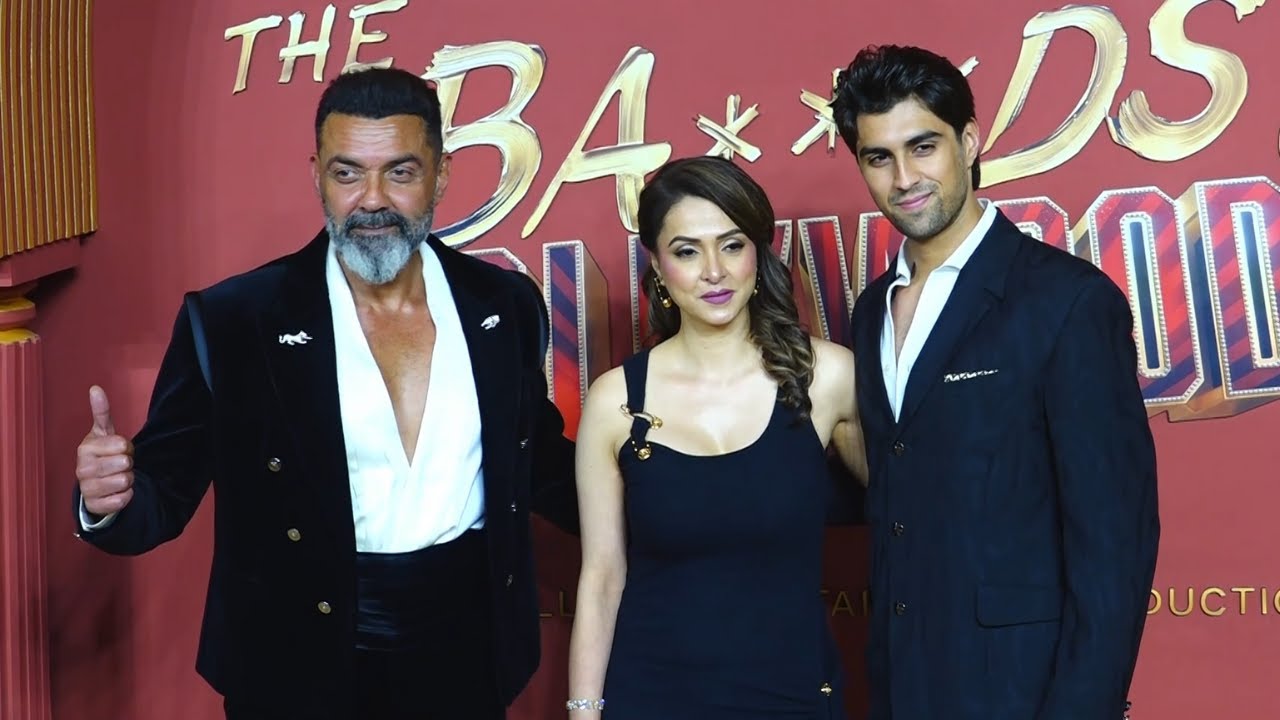 Bobby Deol SWEET moment with Son & wife Tanya at The B***ds of ...
